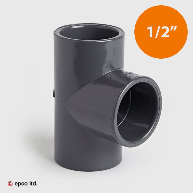 1/2" U-PVC Plain Tee Piece