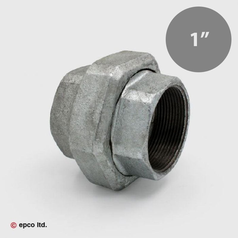 1" Galvanised Malleable Iron Union