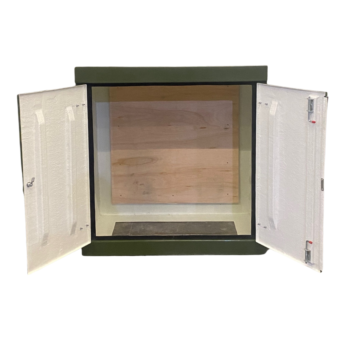 K4 H1260 x W1215 x D750 GRP Electrical Kiosk Cabinet Double Door